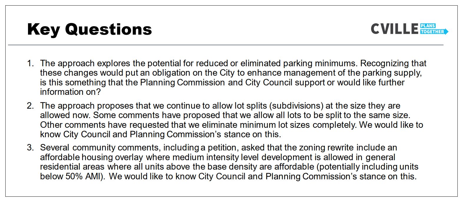 City Council and Planning Commission discuss elimination of minimum lot ...