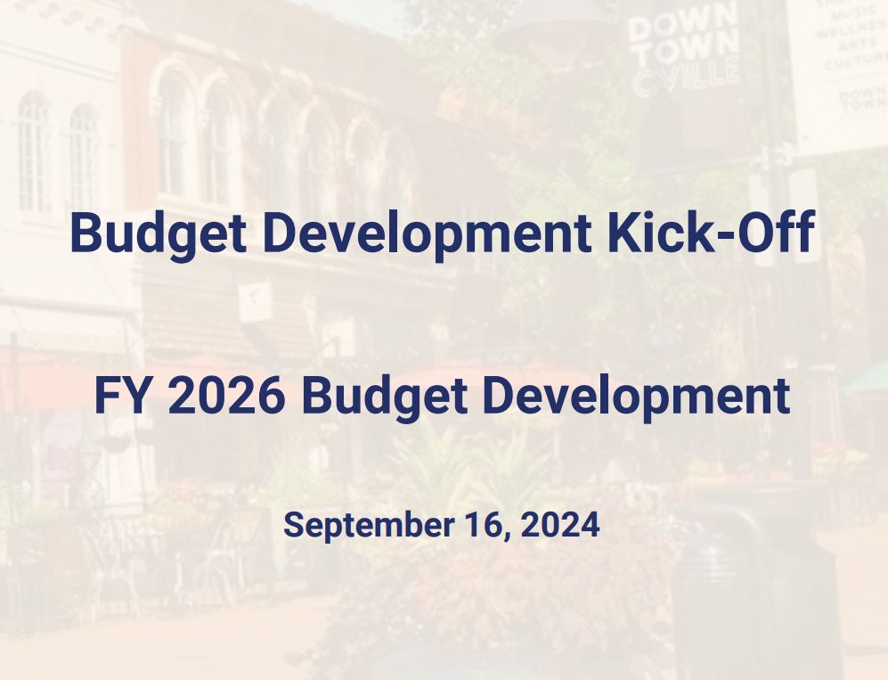 Charlottesville budget staff brief Council on development of FY26 ...